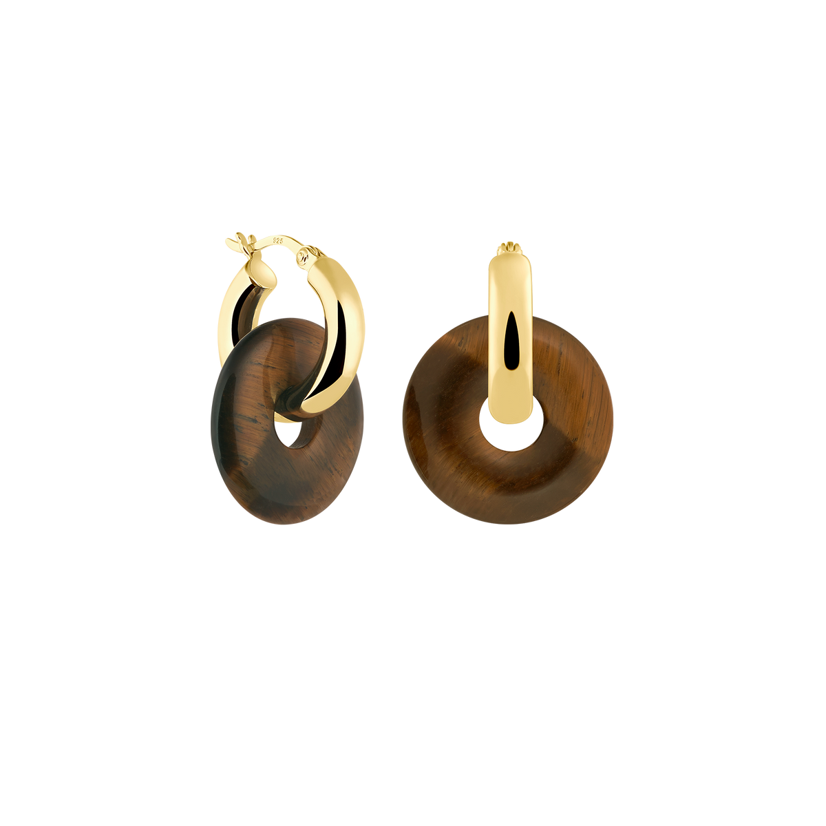 Creoles + Medium Tiger Eye – LLR Studios